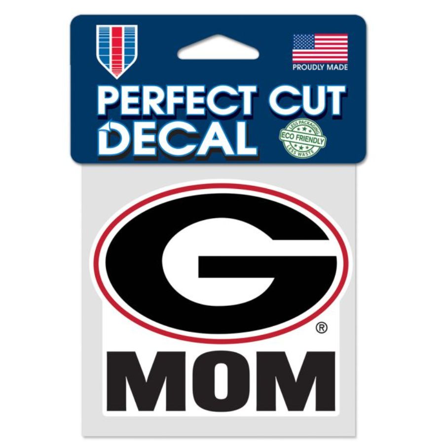University Of Georgia Bulldogs Mom - 4x4 Die Cut Decal at Sticker Shoppe