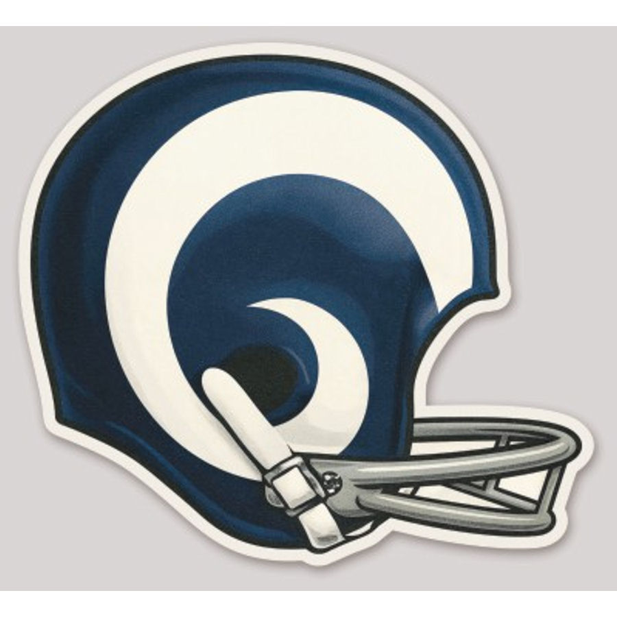 Los Angeles Rams Retro Helmet - 5x6 Ultra Decal at Sticker Shoppe