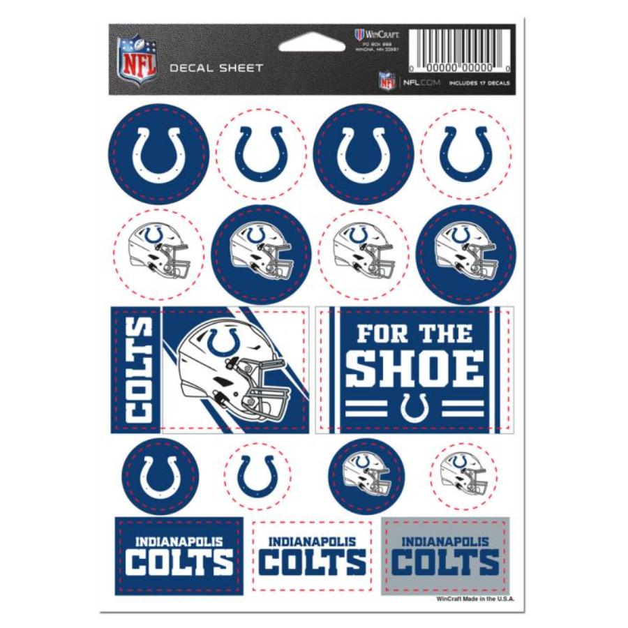 Indianapolis Colts - 5x7 Sticker Sheet at Sticker Shoppe