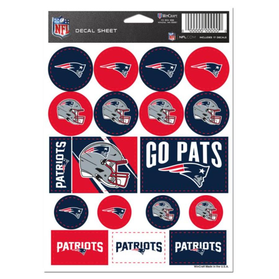 New England Patriots - 5x7 Sticker Sheet at Sticker Shoppe