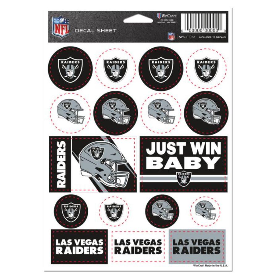 Las Vegas Raiders - 5x7 Sticker Sheet at Sticker Shoppe
