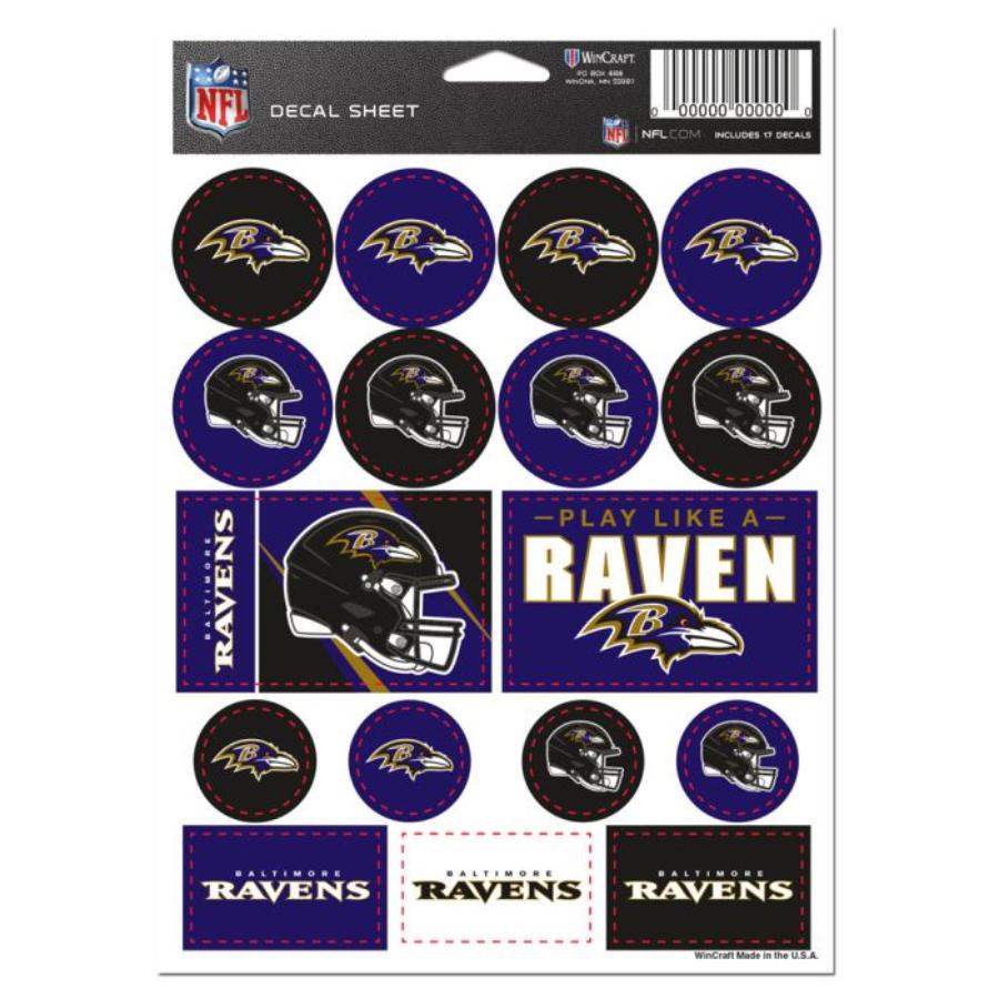 Baltimore Ravens - 5x7 Sticker Sheet at Sticker Shoppe