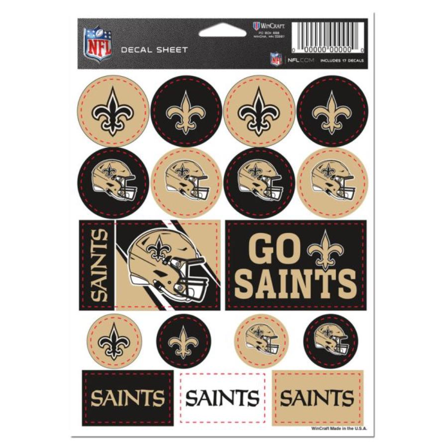 New Orleans Saints - 5x7 Sticker Sheet at Sticker Shoppe