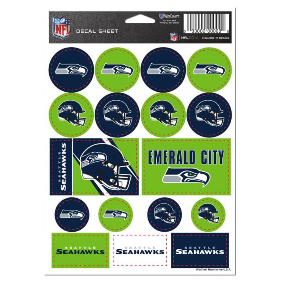 Seattle Seahawks - 5x7 Sticker Sheet at Sticker Shoppe