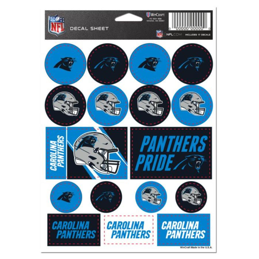 Carolina Panthers - 5x7 Sticker Sheet at Sticker Shoppe