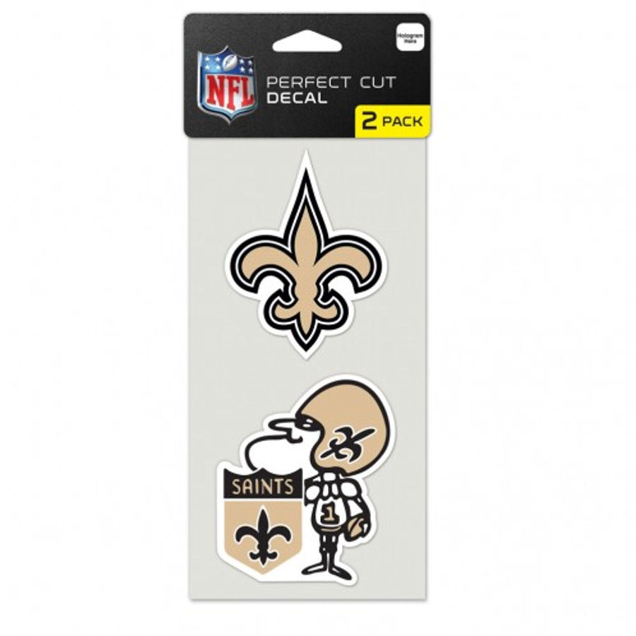 New Orleans Saints Retro - Set of Two 4x4 Die Cut Decals at Sticker Shoppe