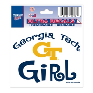 Georgia Tech Yellow Jackets Girl - 3x4 Ultra Decal at Sticker Shoppe