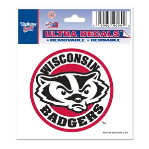 University Of Wisconsin Badgers Round Logo - 3x4 Ultra Decal at Sticker ...