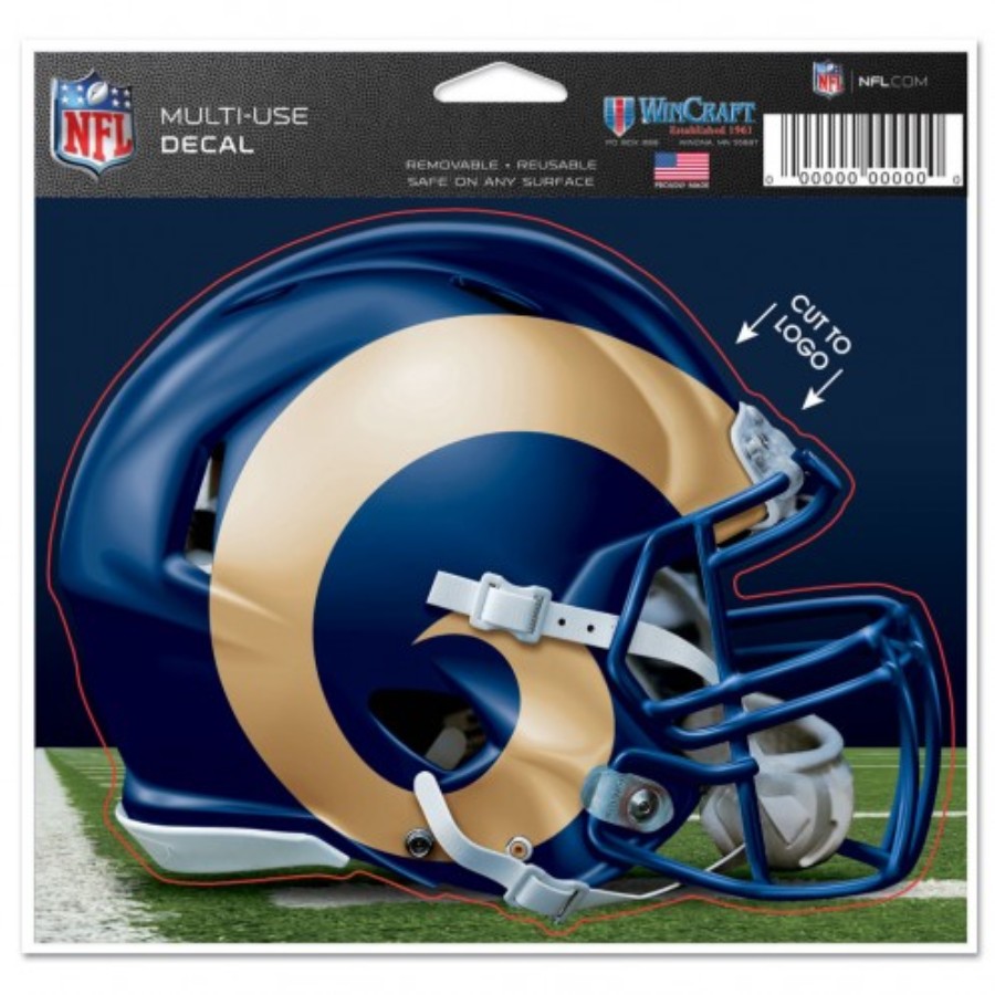 St. Louis Rams Blue & Gold Helmet - 4.5x5.75 Die Cut Ultra Decal at ...