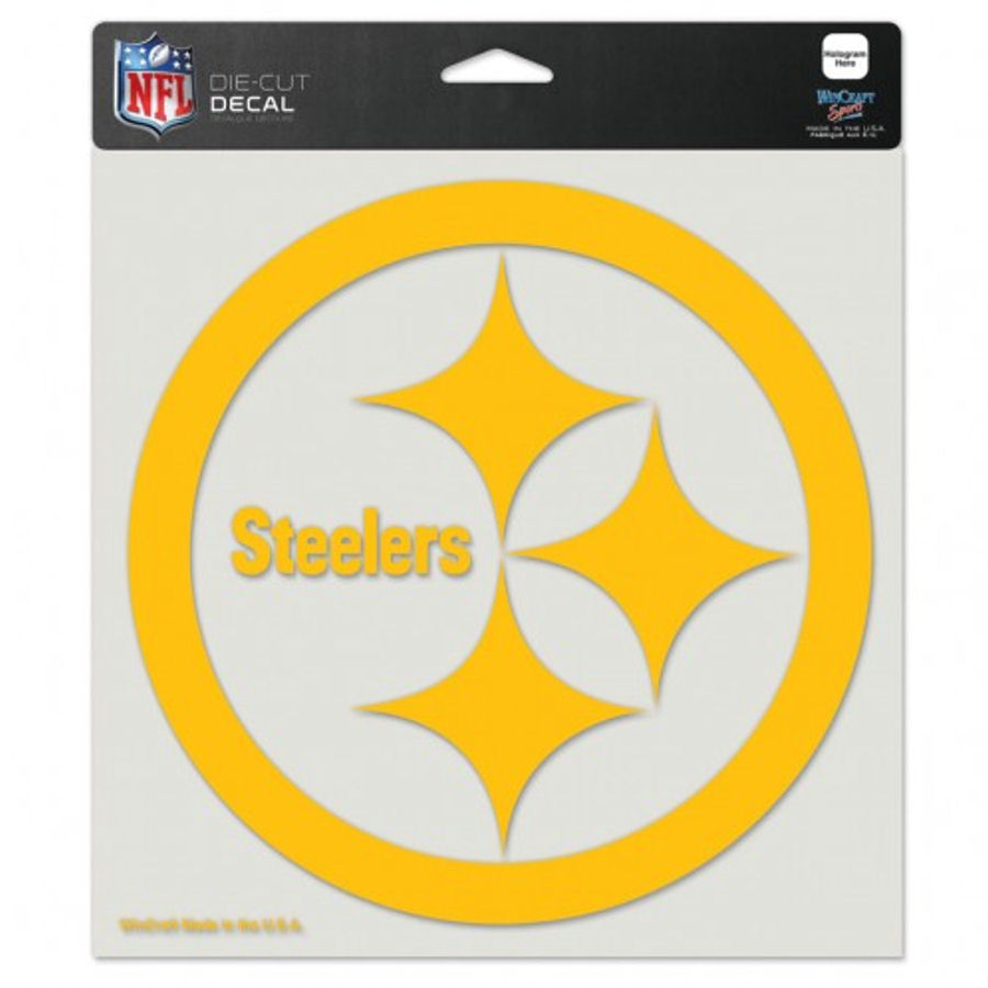 Pittsburgh Steelers Yellow Logo - 8x8 Full Color Die Cut Decal at ...