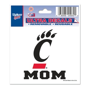 University Of Cincinnati Bearcats Mom - 3x4 Ultra Decal at Sticker Shoppe