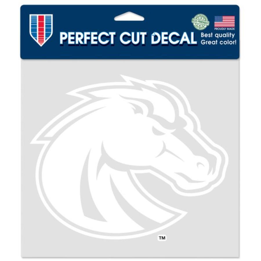 Boise State University Broncos - 8x8 White Die Cut Decal at Sticker Shoppe
