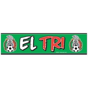 Mexican National Soccer El Tri - 3x12 Bumper Sticker Strip at Sticker ...