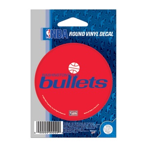 Washington Bullets Retro - 3x3 Round Vinyl Sticker at Sticker Shoppe