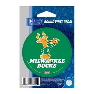 Milwaukee Bucks Retro - 3x3 Round Vinyl Sticker at Sticker Shoppe