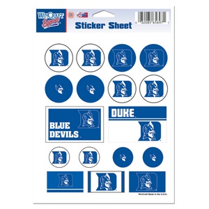 Duke University Blue Devils - 5x7 Sticker Sheet at Sticker Shoppe