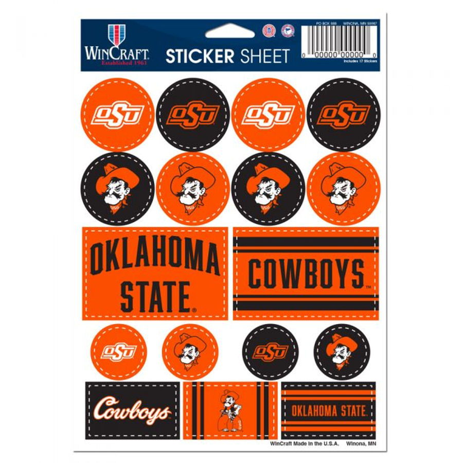 Oklahoma State University Cowboys - 5x7 Sticker Sheet at Sticker Shoppe