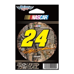 Jeff Gordon #24 Camouflage - 3x3 Round Vinyl Sticker at Sticker Shoppe