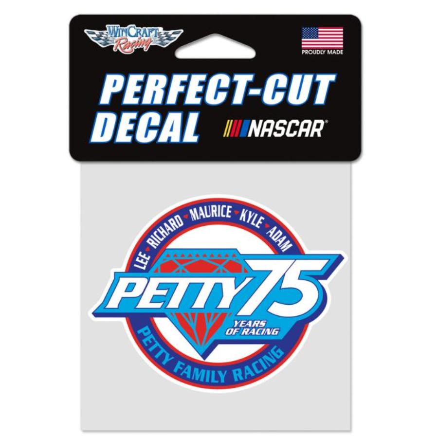 Richard Petty Family Racing 75 Years - 4x4 Die Cut Decal at Sticker Shoppe