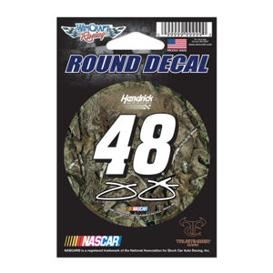 Jimmie Johnson #48 Camouflage - 3x3 Round Vinyl Sticker at Sticker Shoppe