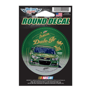 Dale Earnhardt Jr DewShine - 3x3 Round Vinyl Sticker at Sticker Shoppe