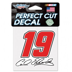 Carl Edwards #19 - 4x4 Die Cut Decal at Sticker Shoppe