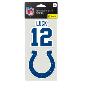 Andrew Luck #12 Indianapolis Colts - Set of Two 4x4 Die Cut Decals at ...
