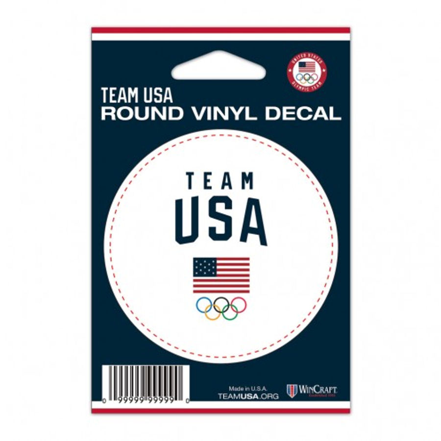 United States Olympic Team USA - 3x3 Round Vinyl Sticker at Sticker Shoppe