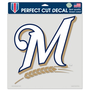 Milwaukee Brewers M Logo - 8x8 Full Color Die Cut Decal at Sticker Shoppe