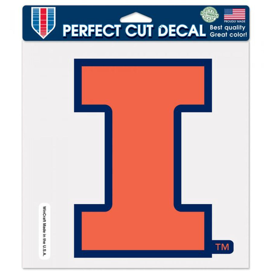 University Of Illinois Fighting Illini - 8x8 Full Color Die Cut Decal ...