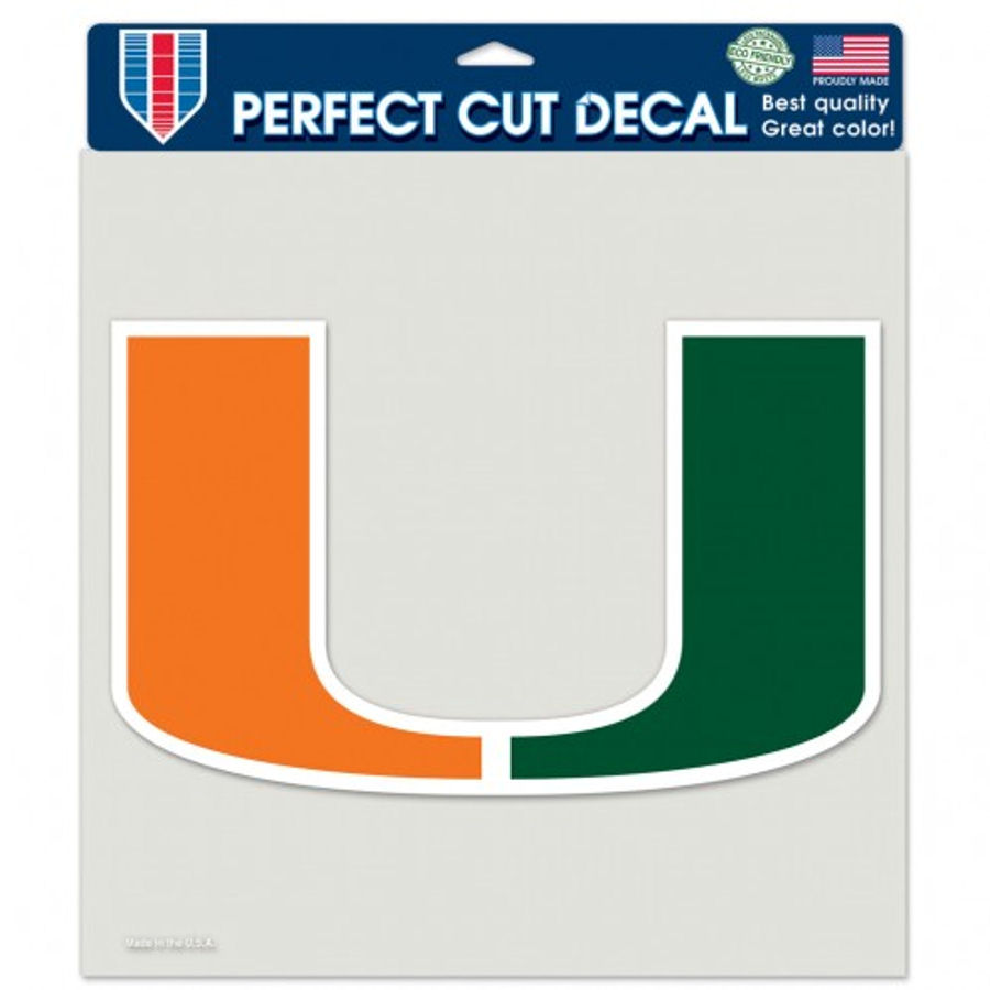 University Of Miami Hurricanes - 8x8 Full Color Die Cut Decal at ...