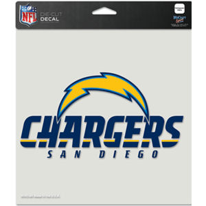 Los Angeles Chargers Script - 8x8 Full Color Die Cut Decal at Sticker ...