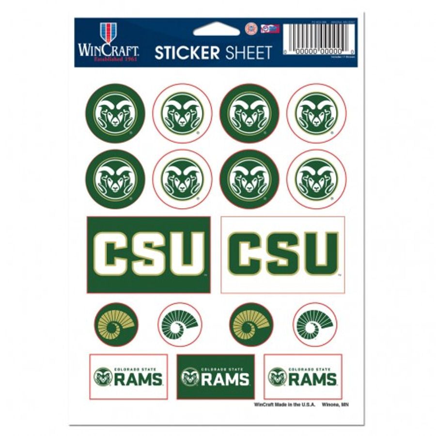 Colorado State University Rams - 5x7 Sticker Sheet at Sticker Shoppe