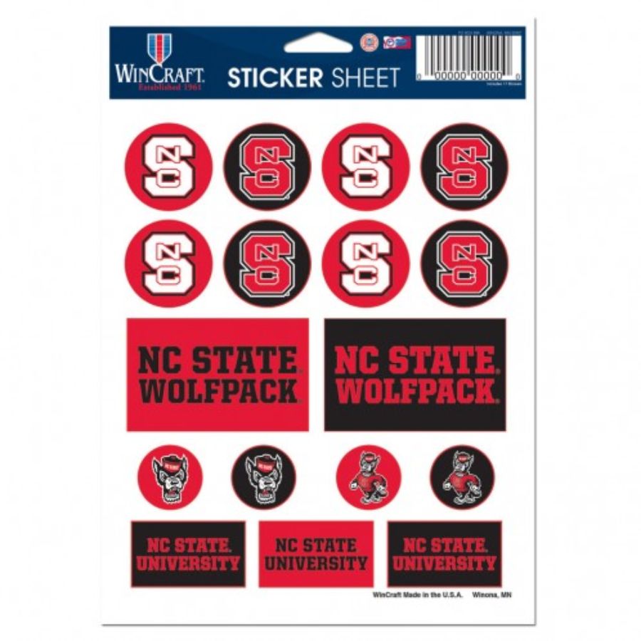 North Carolina State University Wolfpack - 5x7 Sticker Sheet at Sticker ...