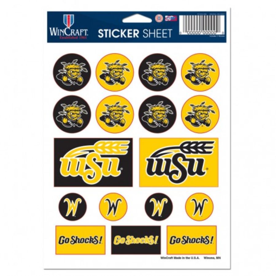 Wichita State University Shockers - 5x7 Sticker Sheet at Sticker Shoppe