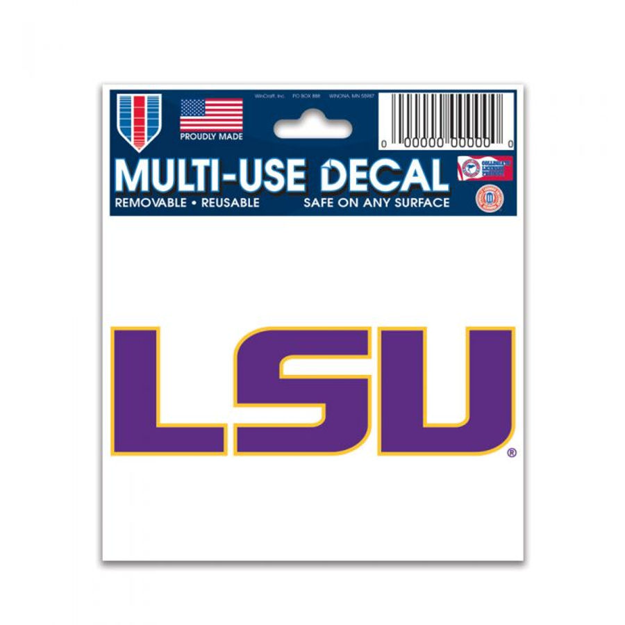 Louisiana State University LSU Tigers - 3x4 Ultra Decal at Sticker Shoppe
