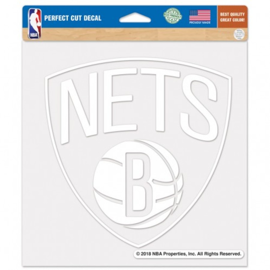 Brooklyn Nets Logo - 8x8 White Die Cut Decal at Sticker Shoppe