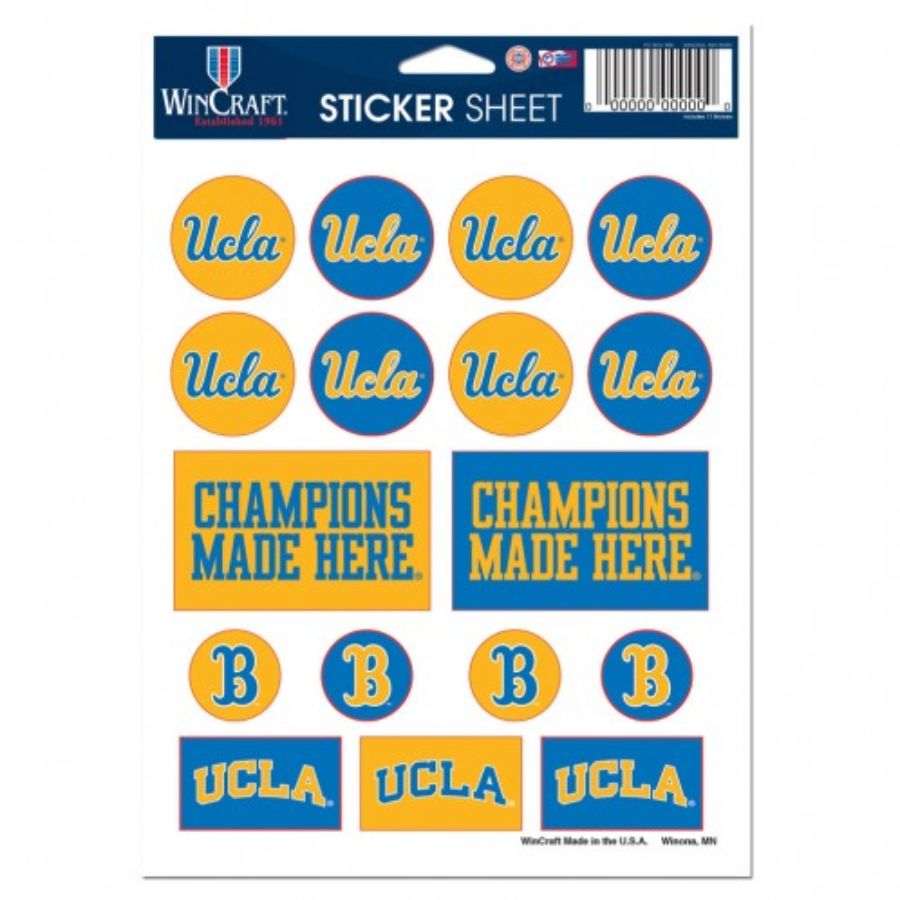 University Of California-Los Angeles UCLA Bruins - 5x7 Sticker Sheet at ...