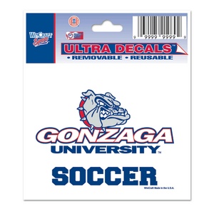 Gonzaga University Bulldogs Soccer - 3x4 Ultra Decal at Sticker Shoppe
