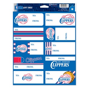 Los Angeles Clippers - Sheet of 10 Gift Tag Labels at Sticker Shoppe