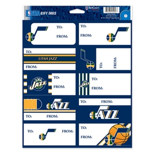 Utah Jazz - Sheet of 10 Gift Tag Labels at Sticker Shoppe