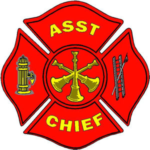 Assistant Fire Chief Maltese Cross - Decal at Sticker Shoppe