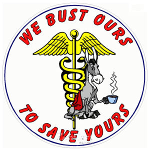 Nurses We Bust Ours To Save Yours - Decal at Sticker Shoppe