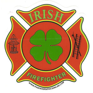 Irish Firefighter - Sticker at Sticker Shoppe