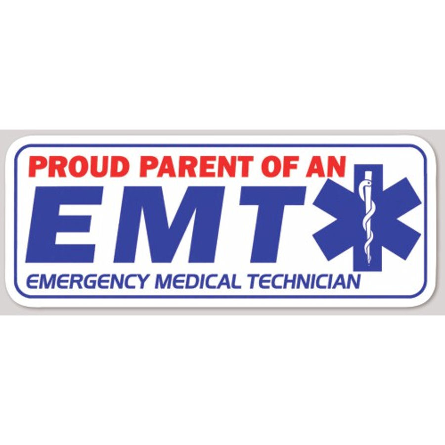 Proud Parent Of An EMT Emergency Medical Technician Vinyl Sticker at ...