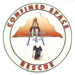 Confined Space Rescue - Vinyl Sticker at Sticker Shoppe