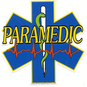 Paramedic Star Of Life - Decal at Sticker Shoppe