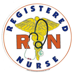 Registered Nurse - Decal at Sticker Shoppe