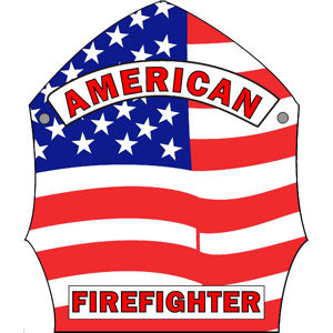 American Firefighter Shield - Vinyl Sticker at Sticker Shoppe