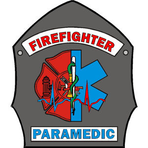 Firefighter Paramedic Shield - Vinyl Sticker at Sticker Shoppe